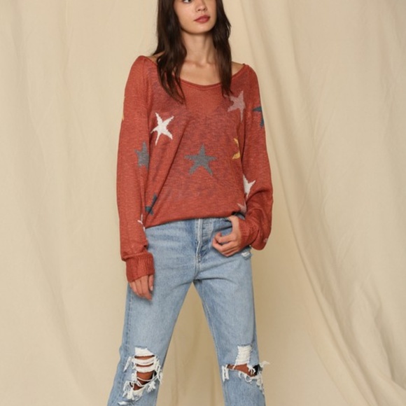 Sweaters | Nwt Lightweight Copper Star Sweater | Poshmark